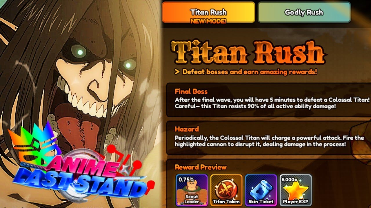 Attack On Titan UPD + How To Beat Titan Rush in Anime Last Stand - YouTube