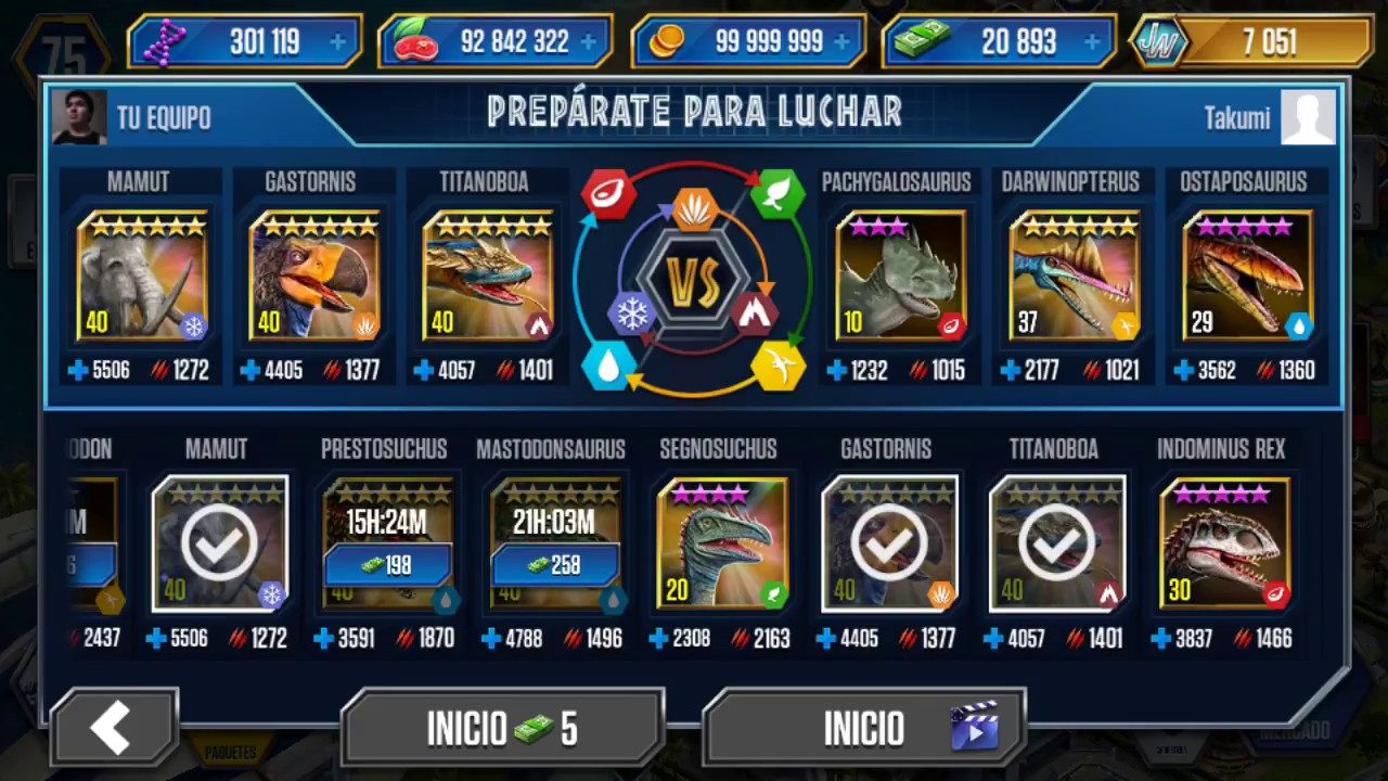Jurassic World The Game Land Vs Cenozoic Player Duel Battle 14 Youtube
