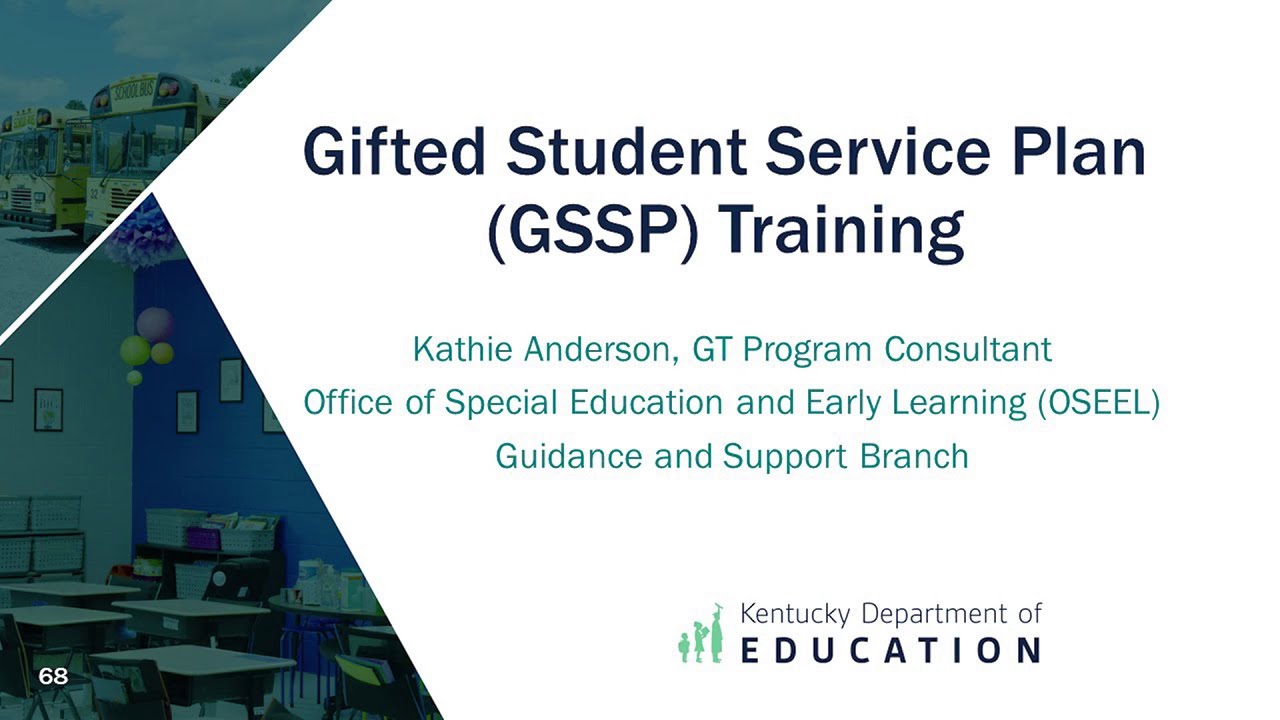 Gifted Student Service Plan (GSSP) Training - YouTube