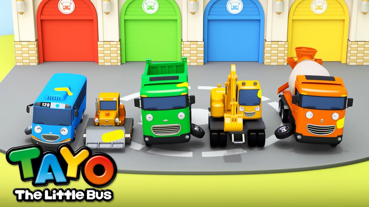 Tayo Strong Heavy Vehicles Song🚧 | Construction vehicles | Wheels on ...