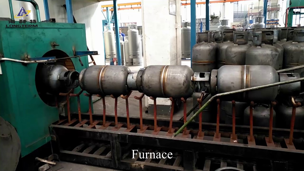 12KG LPG Cylinder Fully Automatic Production Line - YouTube