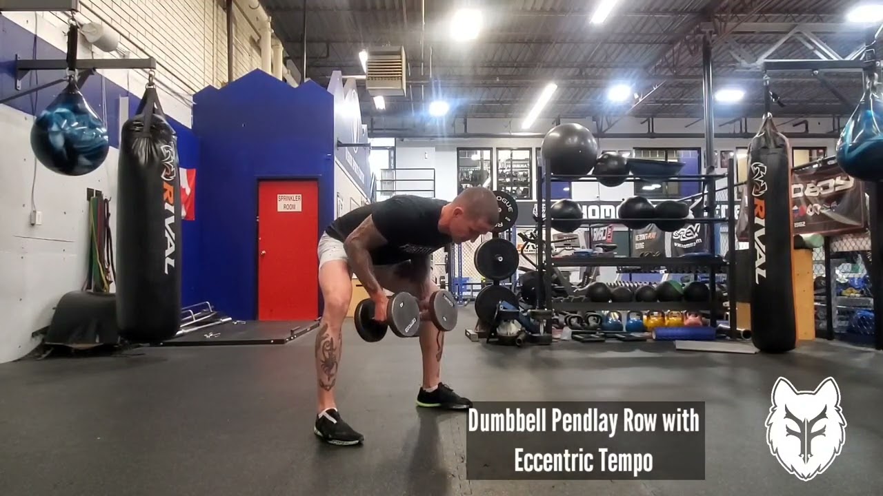 Dumbbell Pendlay Row with Eccentric Tempo - YouTube