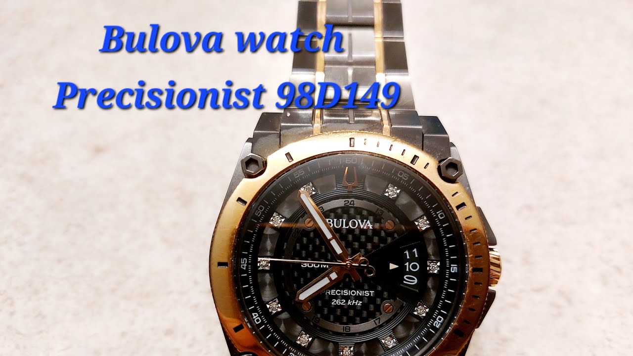 Battery Bulova precisionist men's watch 98d149 - YouTube