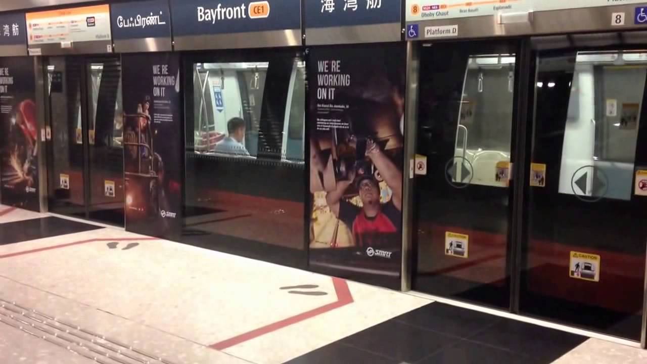Alstom Metropolis C830C departing BayFront MRT Station - YouTube