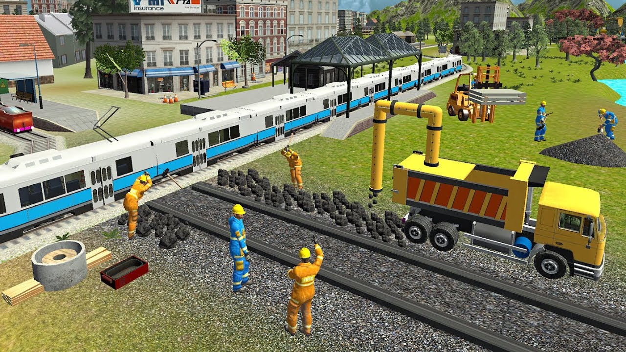 Indian Train City Drive Road Construction Sim - Railroad Builder ...