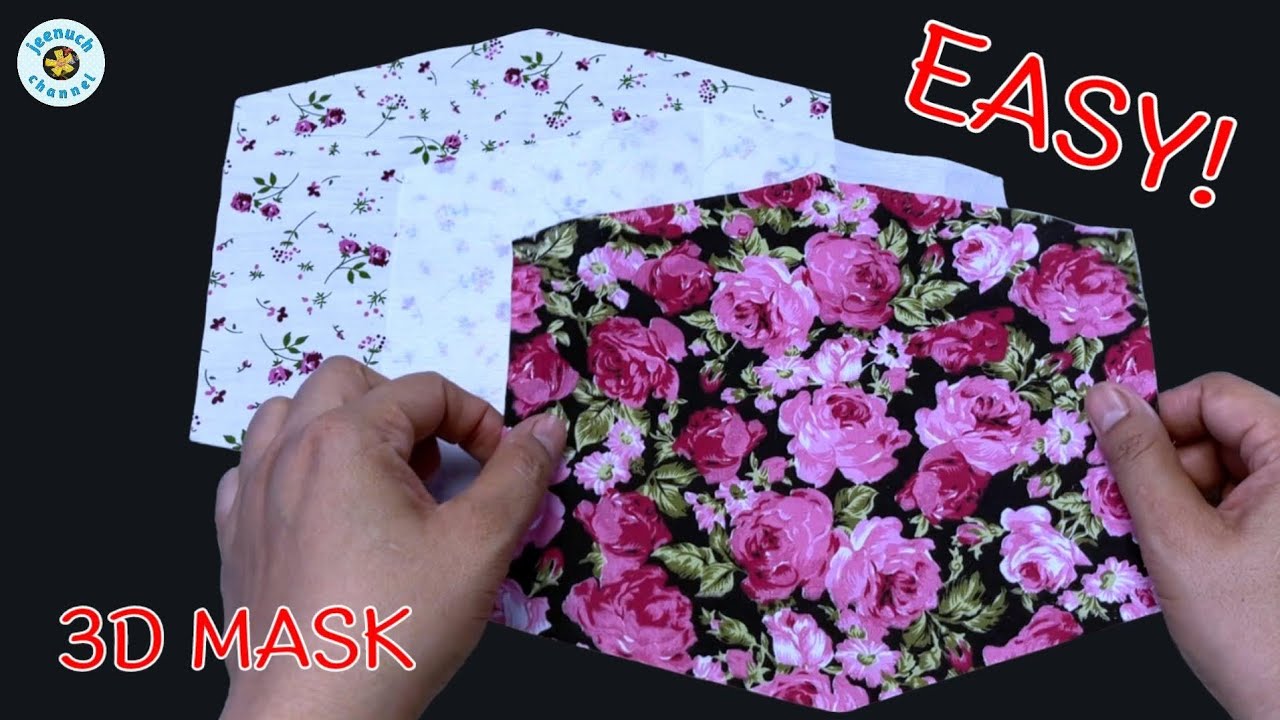 Easy🔥🔥Diy 3D Face Mask | Very Breathable Face Mask | 2 Tone Mask | Face ...