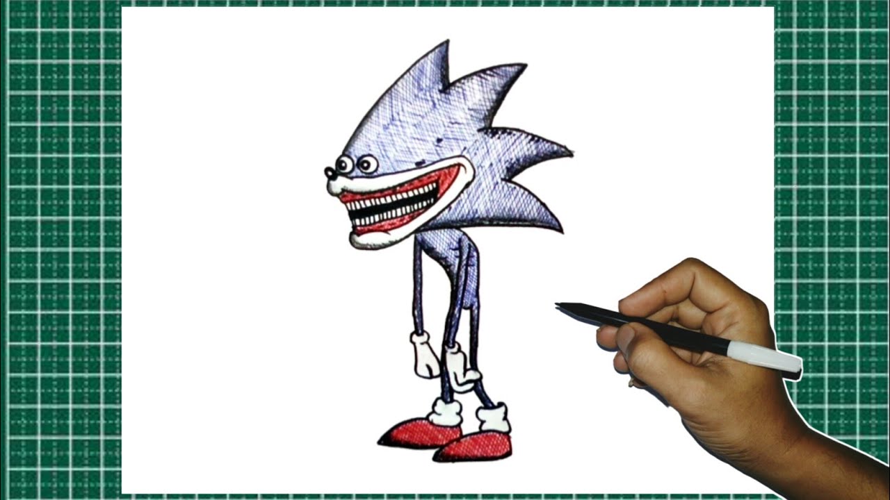 How to Draw the Evolution Stage Two of Shin Sonic Tapes - YouTube