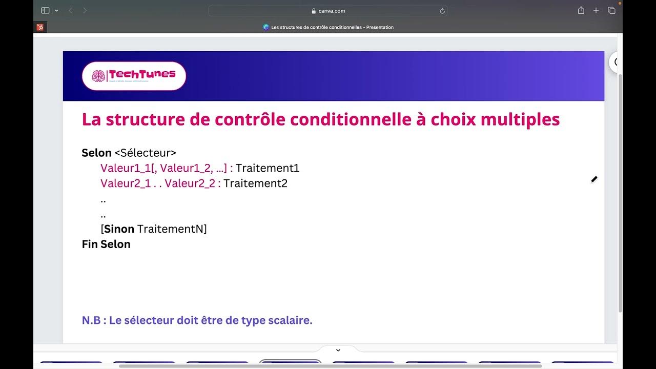 6- Structure conditionnelle Selon شرح بالدارجة - YouTube