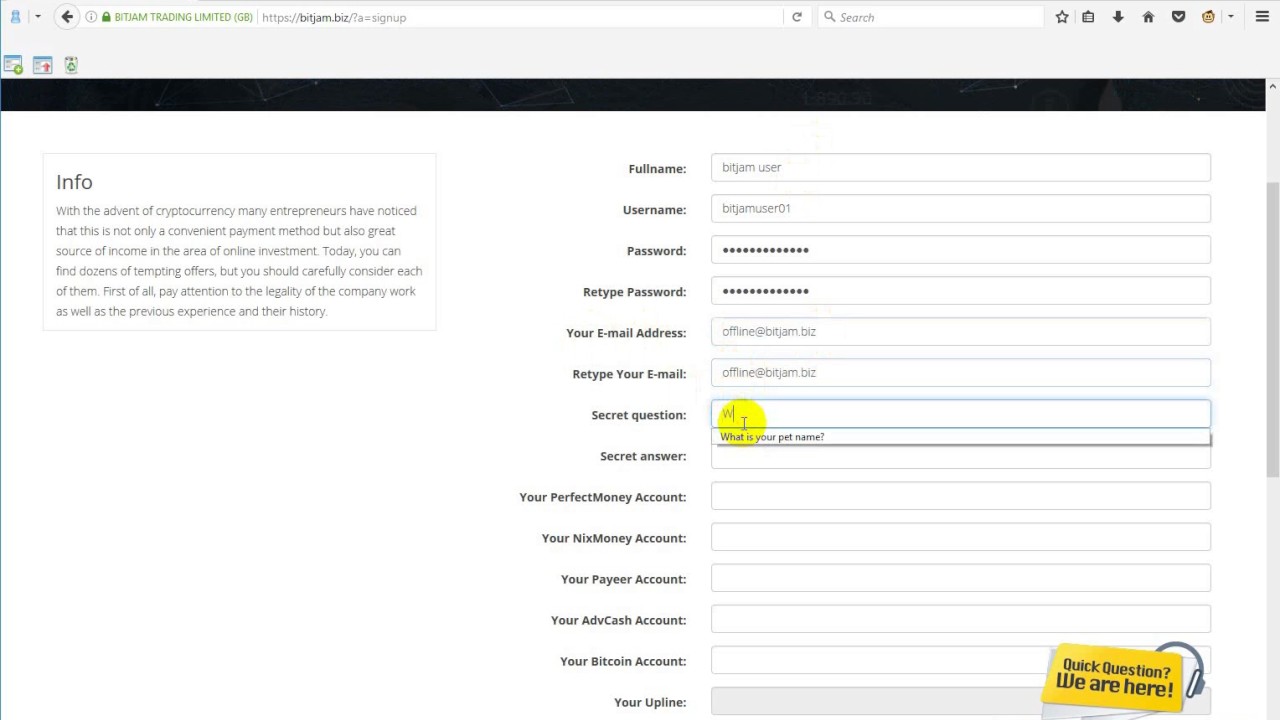 How To Register In Bitjam.biz - YouTube
