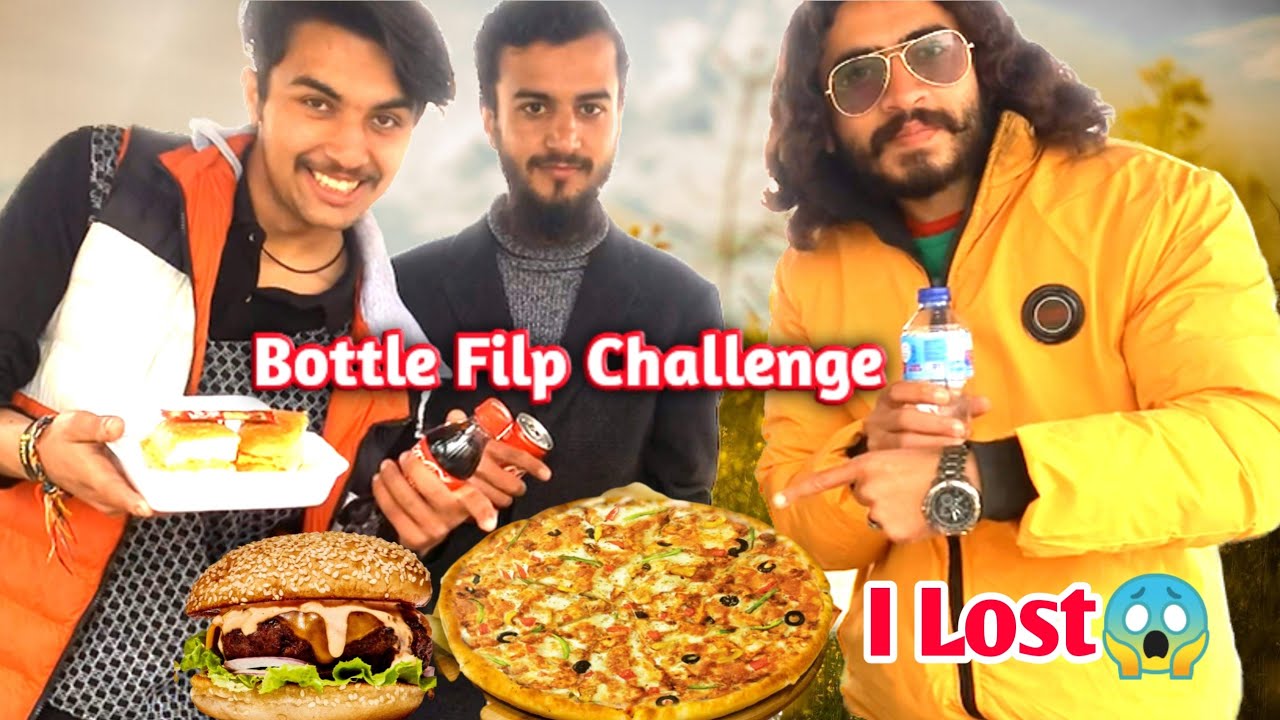 Bottle Flip Food Challenge 😋| I Lost And Eat Chilli🥵 Funny Moments 😝 ...