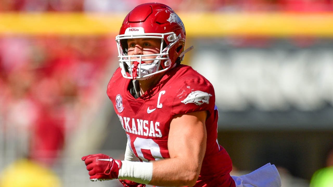 Hogs' linebackers Drew Sanders and Bumper Pool after loss to Alabama ...