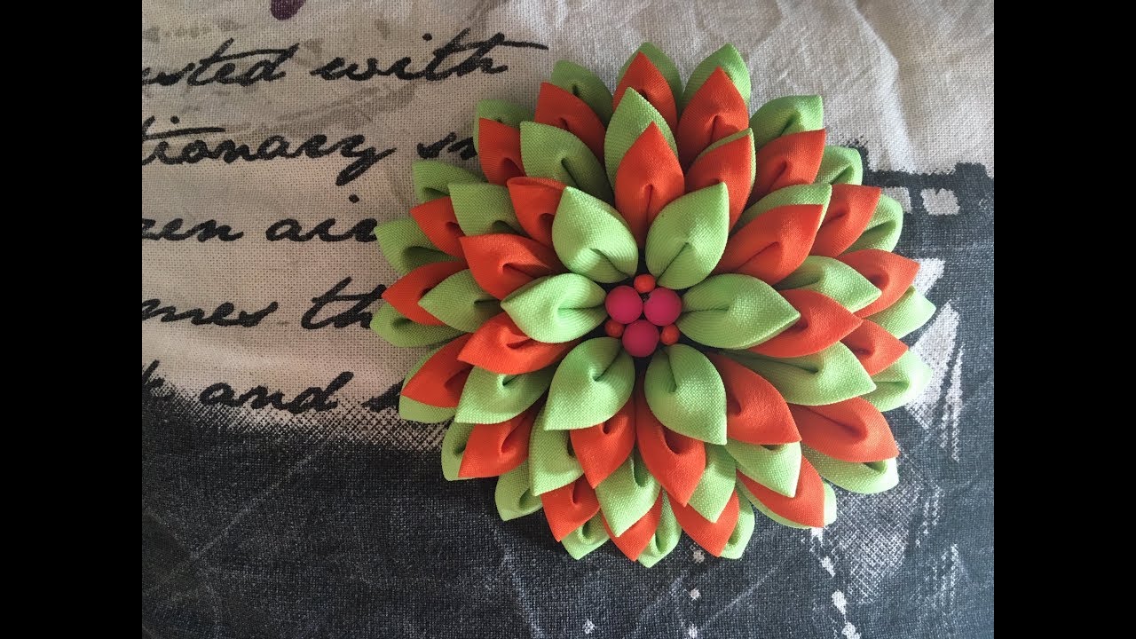 DIY Super Nice Two color Fabric Flower - YouTube