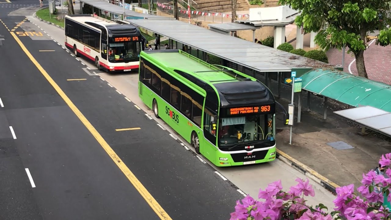 [SMRT] SG1716A on Service 963 - MAN NL323F A22 Gemilang - YouTube