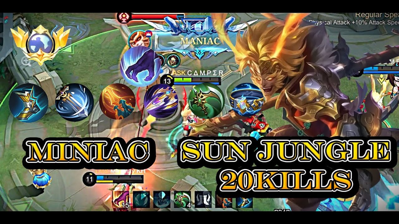 MINIAC SUN JUNGLE !!! TOP 1 GLOBAL SUN BUILD | SUN CLASSIC GAMEPLAY ...