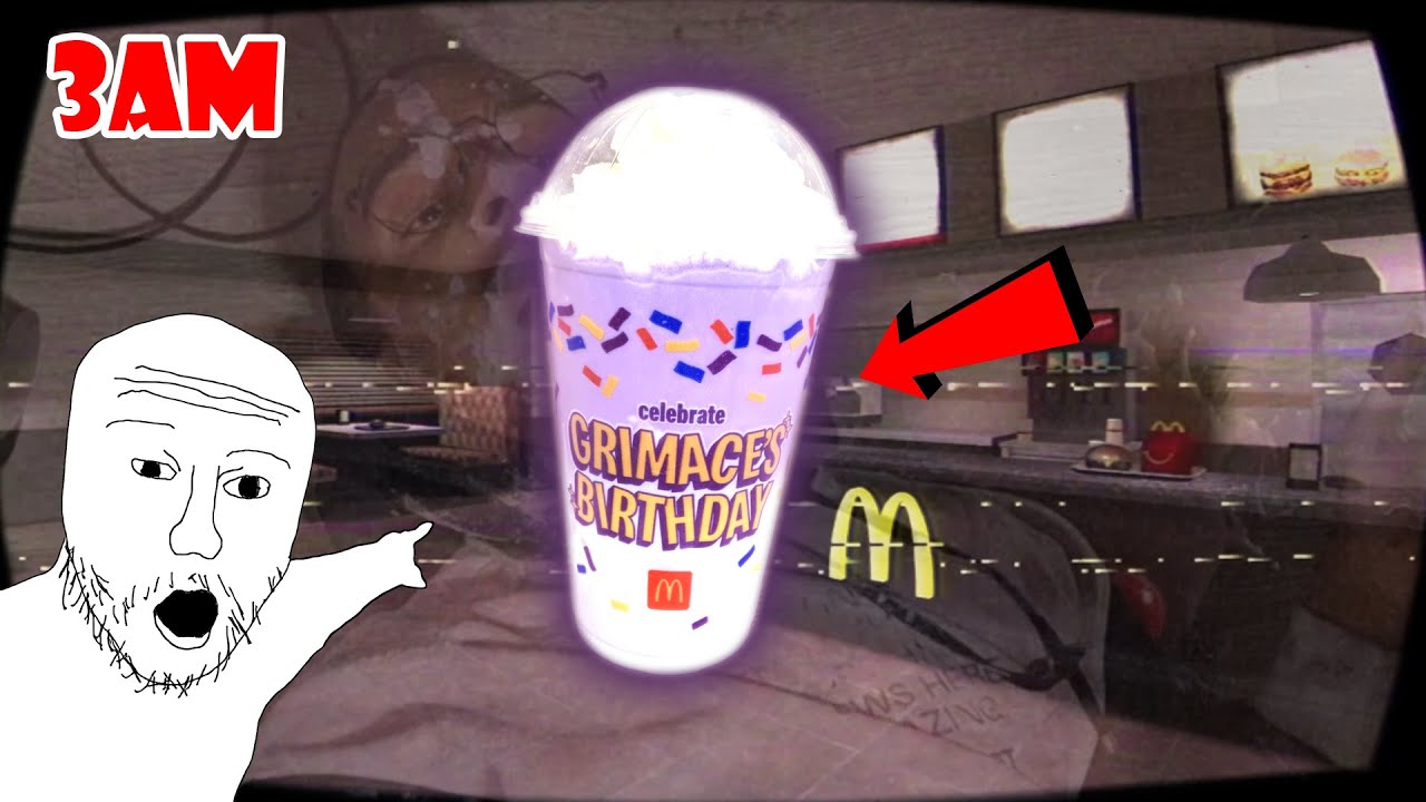 I broke into McDonalds at 3AM to try the GRIMACE SHAKE!!! | Ronald ...