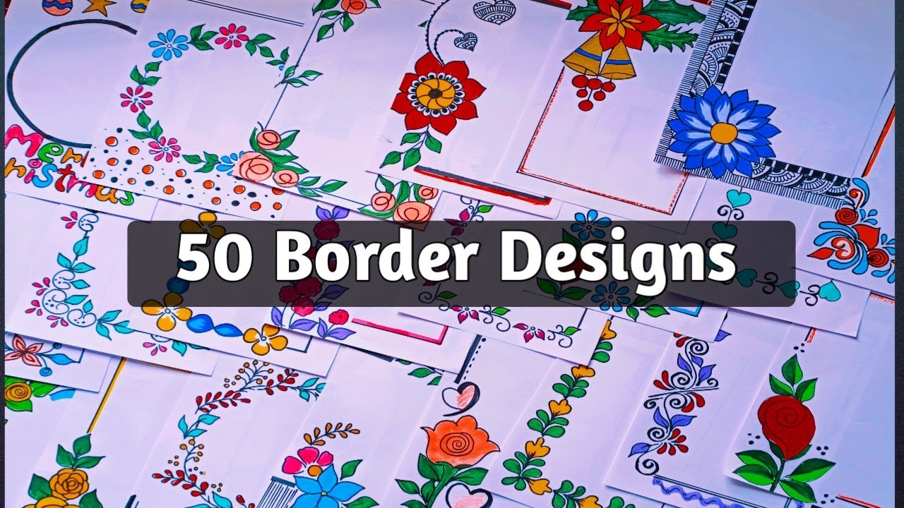 50 Beautiful Project Border Design Compilation Chart Border, 45% OFF