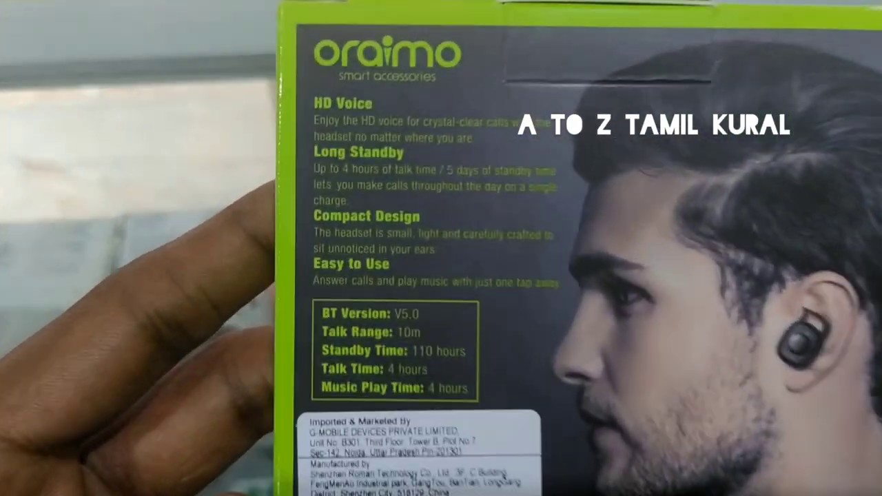 oriamo single side wireless earphone for phone call under rs. 700 - YouTube