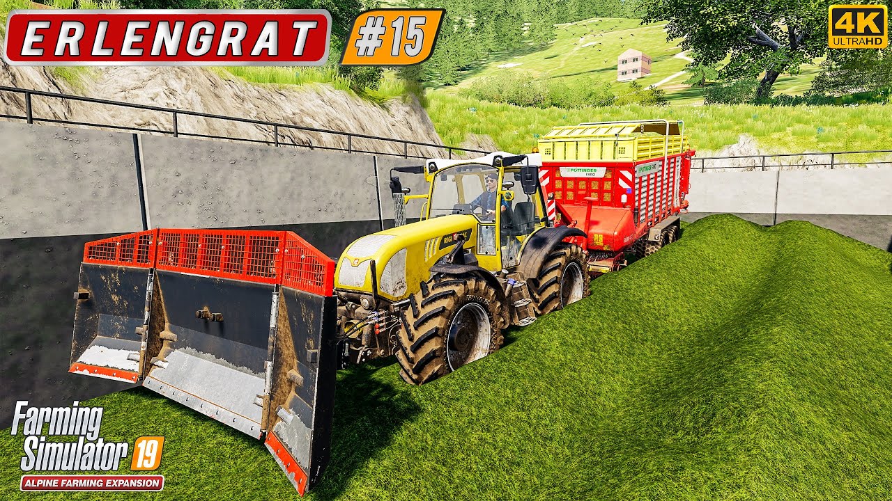 Finishing Making Grass Silage. Making, Hauling & Stacking Hay Bales ⭐ ...
