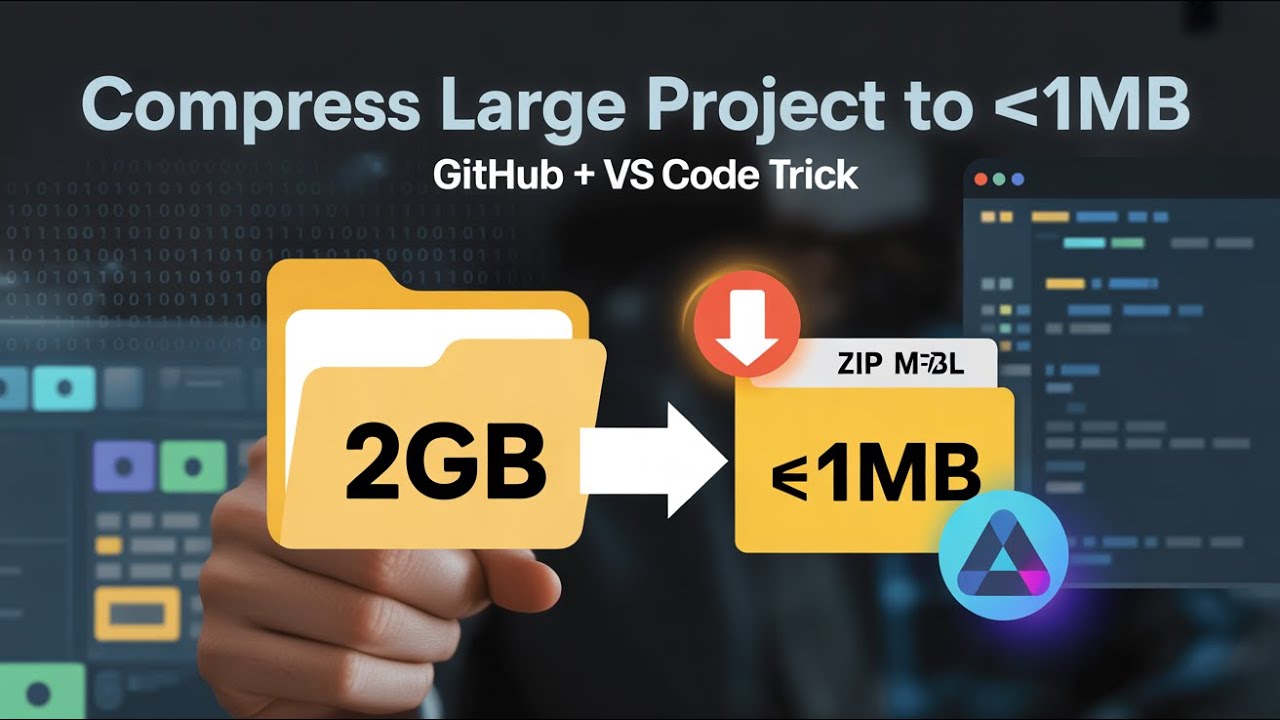 🔥 How to Compress Any Large Project Folder to Less Than 1MB | GitHub ...
