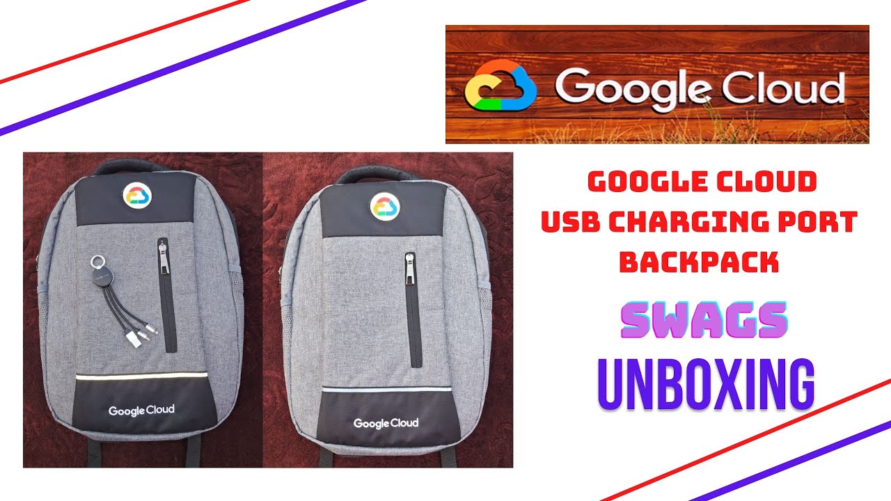 Google Cloud USB Charging Port Backpack || Google Cloud Goodies ...