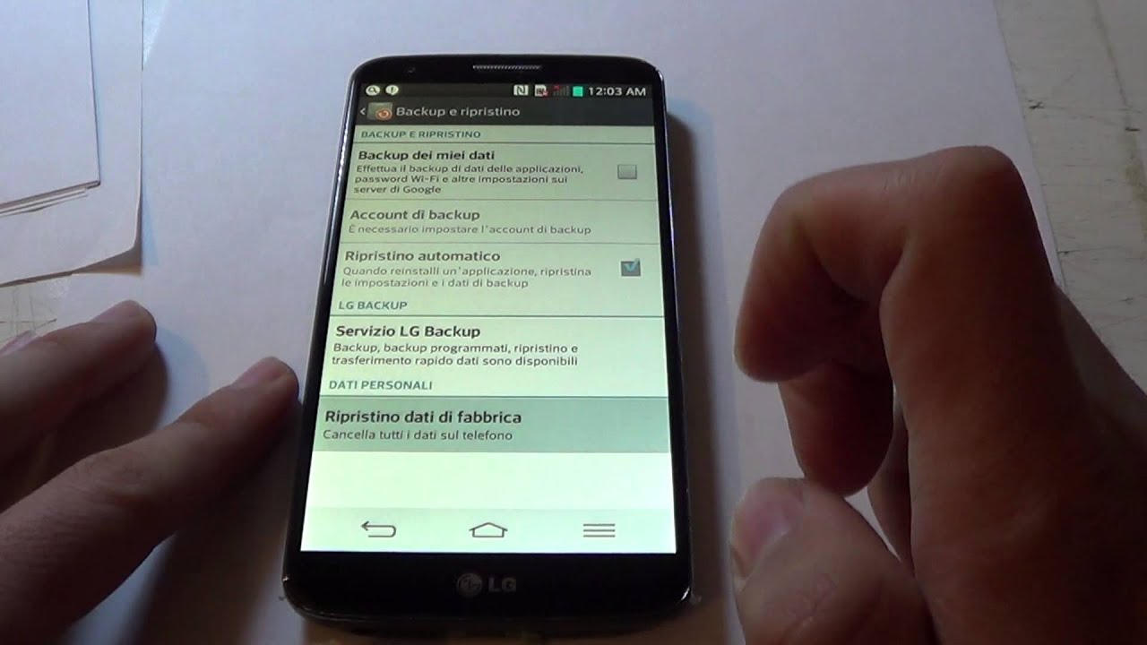 [Guida] LG G2: come fare il reset - ripristino di fabbrica - YouTube