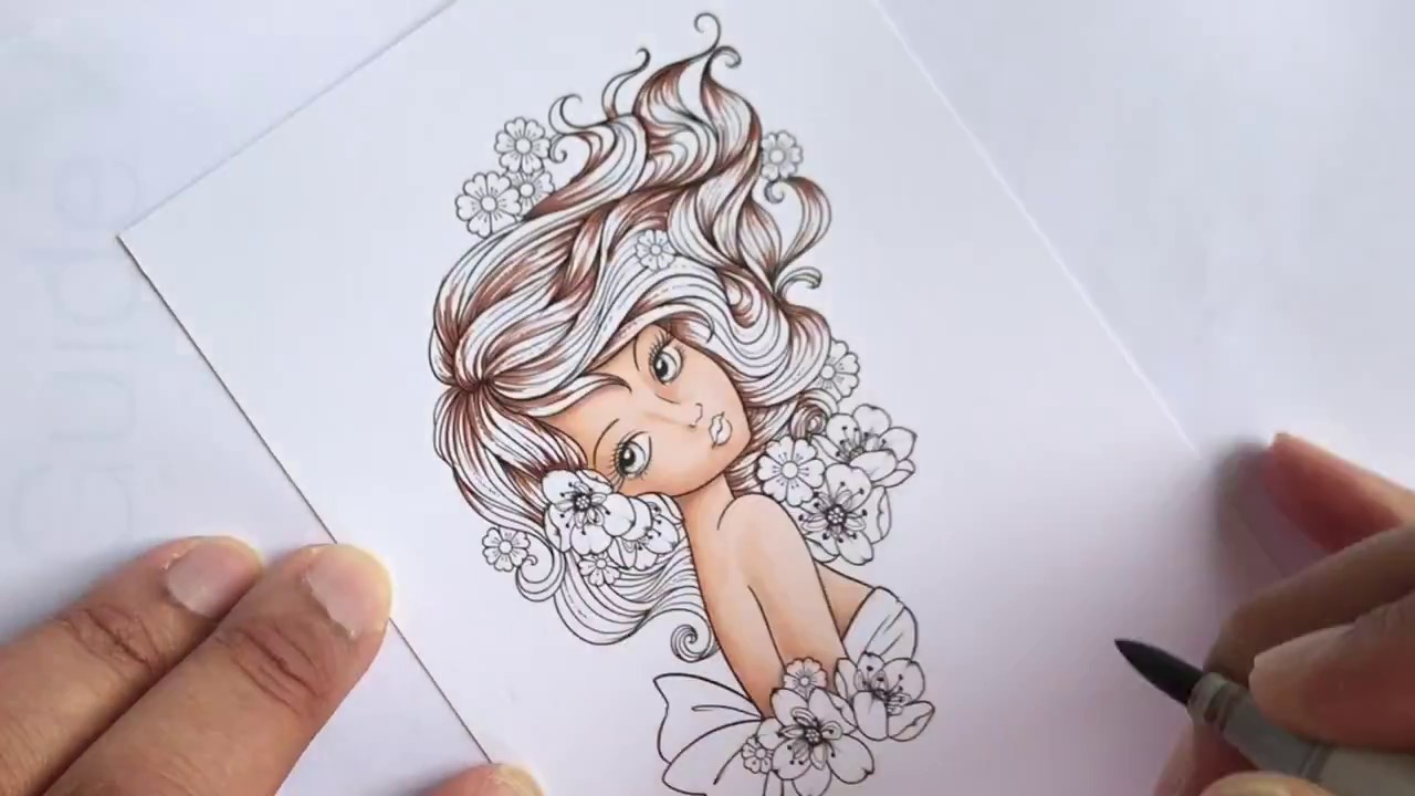 Leilani #2 Copic Coloring Hair (speedcoloring) - YouTube