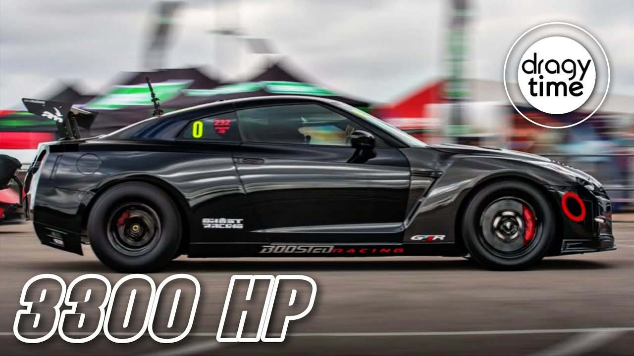 3300 HP Billy's Nissan GT-R at GTR Festival Roll Racing Acceleration ...