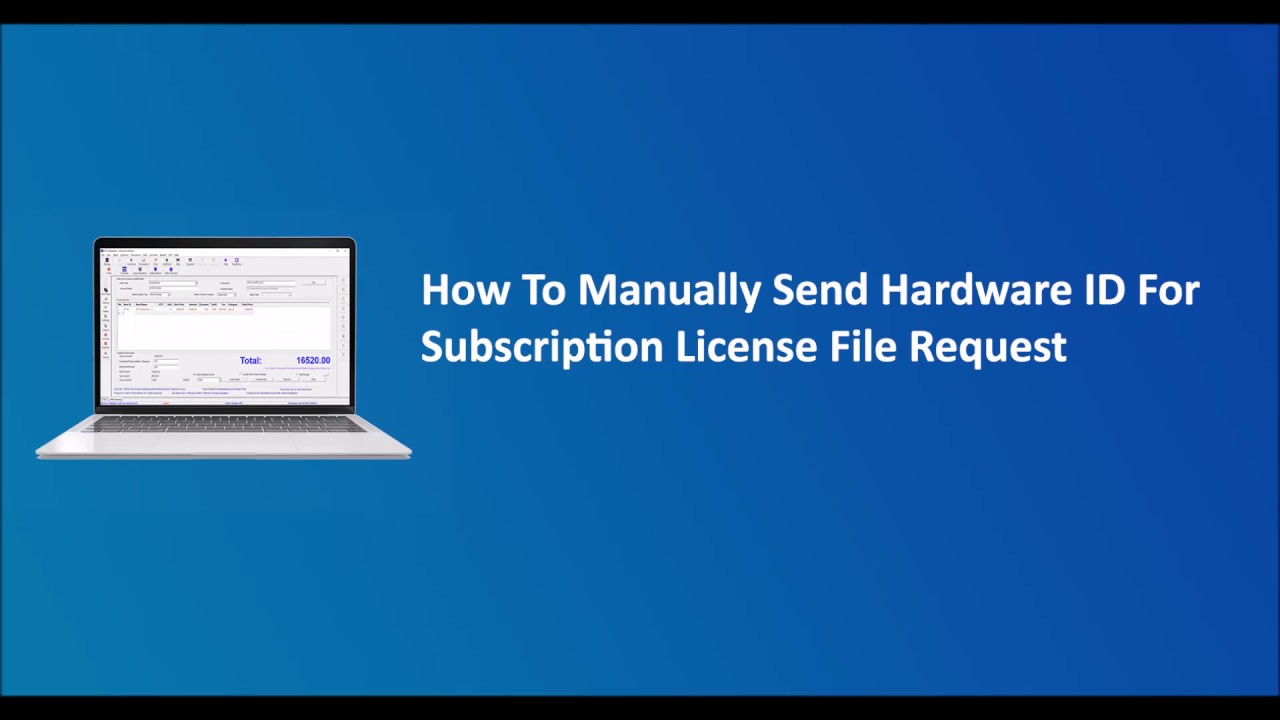 How To Manually Send Hardware ID For Subscription License File And ...