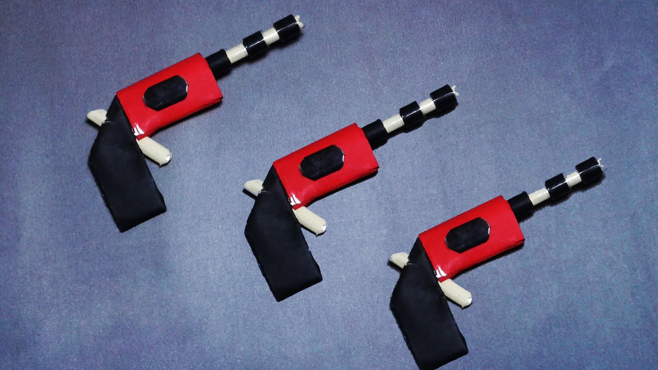 | DIY | How to make a paper mini gun that shoots rubber band-NEW MODEL ...