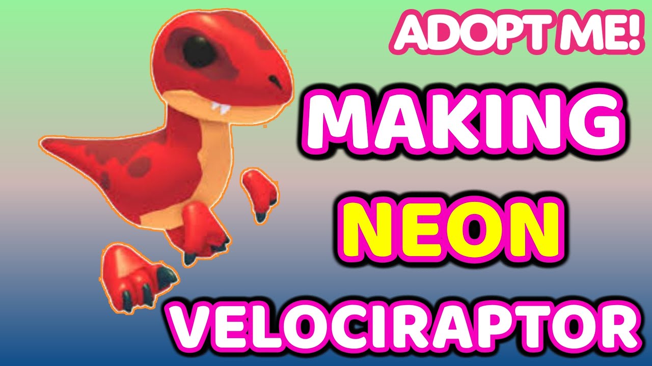 MAKING NEON VELOCIRAPTOR IN ADOPT ME! Fossil Isle ! - YouTube