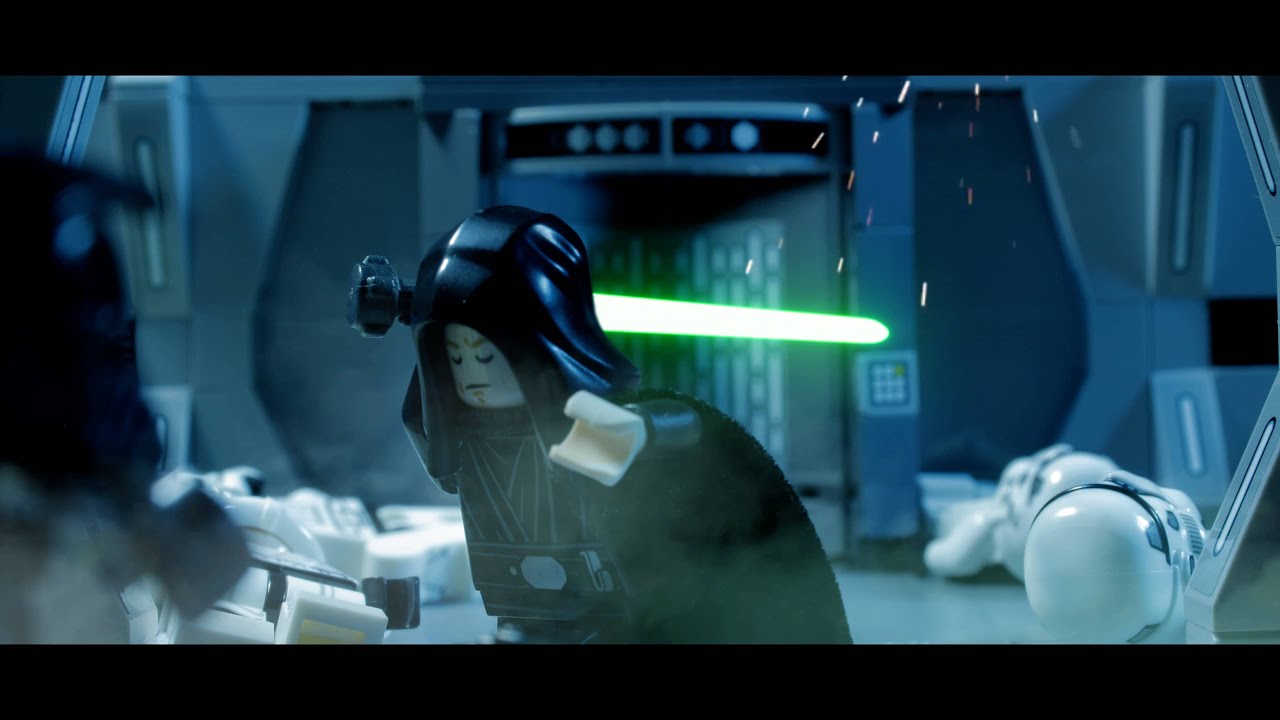Luke Skywalker Hallway Scene | Lego Star Wars Stop Motion - YouTube