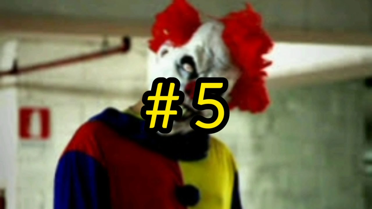 Top 10 payaso aterradores captados por camaras - YouTube