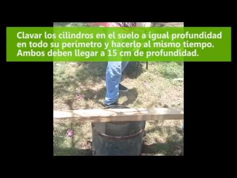 Ensayo de infiltración por el método de anillos infiltrometros - YouTube