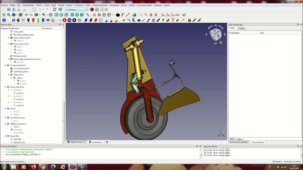 Landing gear simulation - YouTube
