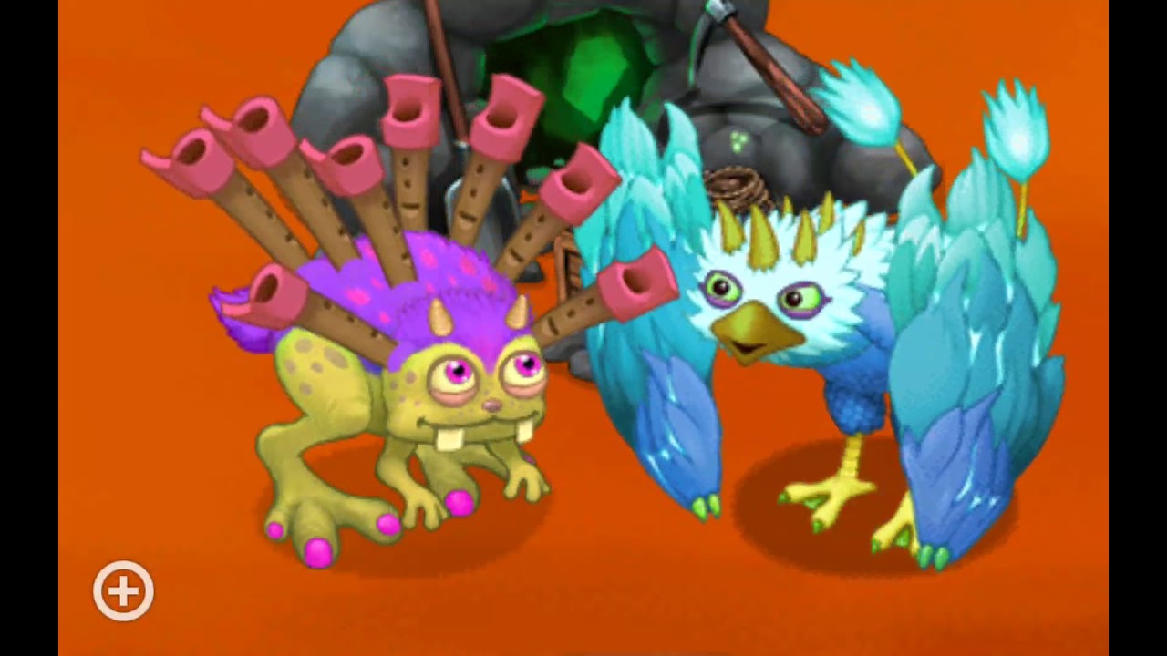 Rare Reedling duets Rare Glowl on Fire Oasis (My Singing Monsters ...