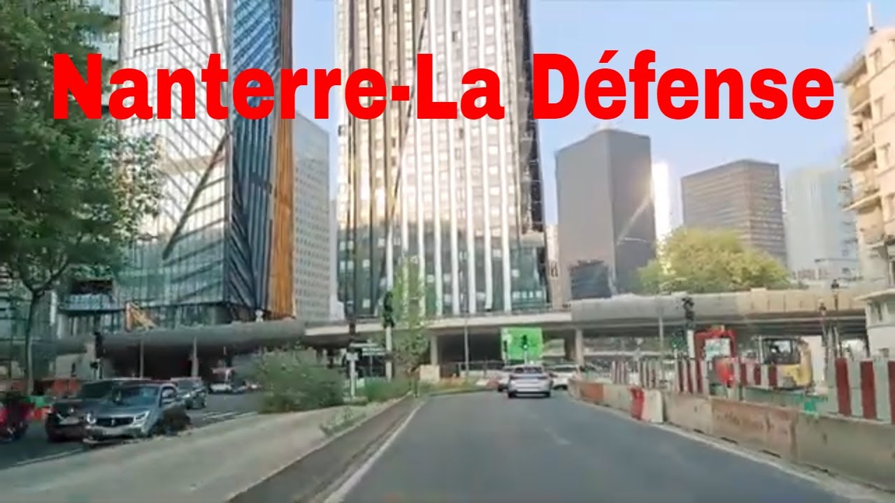 Nanterre-La Défense- Driving- French region - YouTube