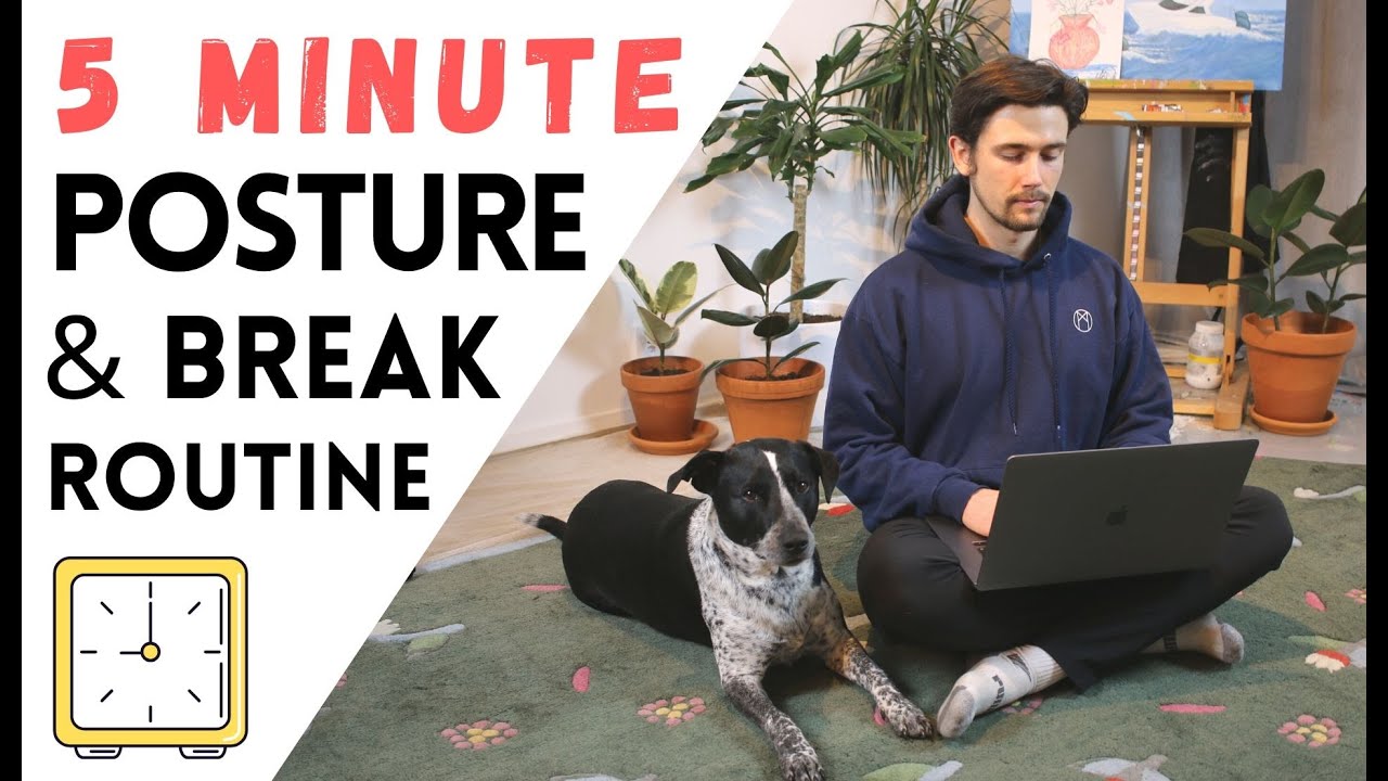 5 minute workout routine to break up your work day! - YouTube