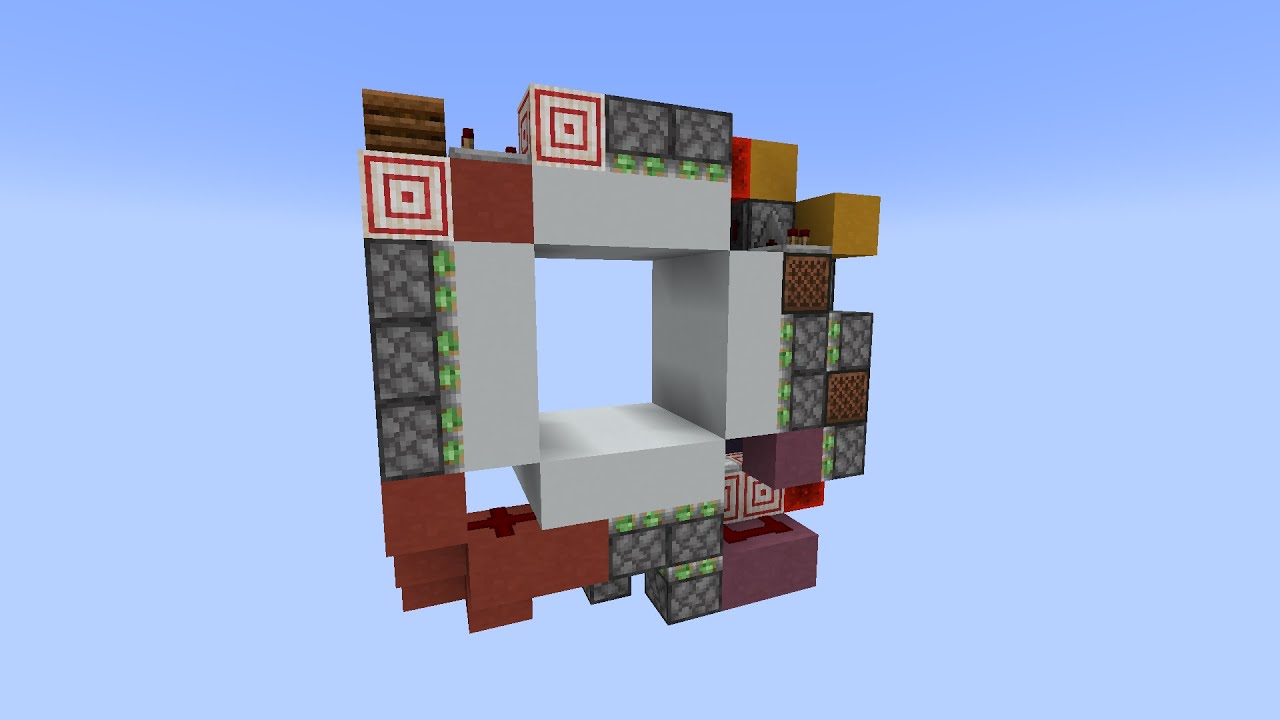 Small 0.45s 3x3 Piston Door (192 blocks) - YouTube