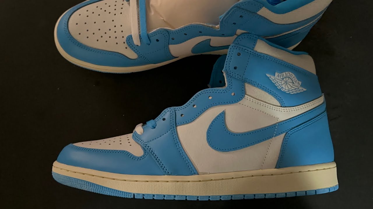 Under Retail Nice Blue Jordan 1 High / Jordan 1 High UNC Reimagined ...