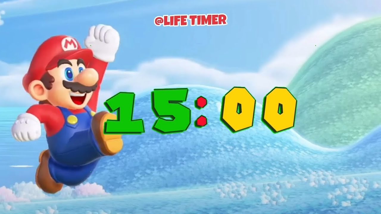 15 Minute Mario Countdown Timer | Fun & Focus with Alarm #15minute #countdown - YouTube