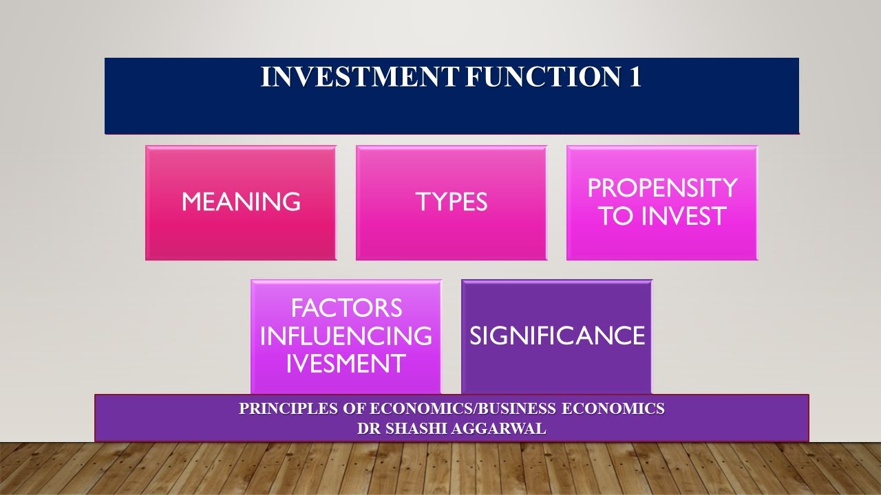 INVESTMENT FUNCTION 1 - YouTube
