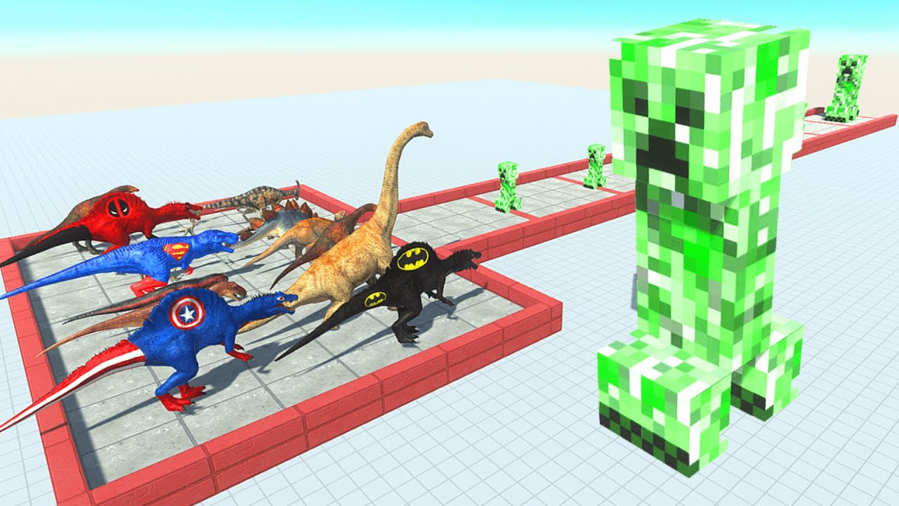 The Toughest Of All Creeper vs Dinosaurs - Animal Revolt Battle ...