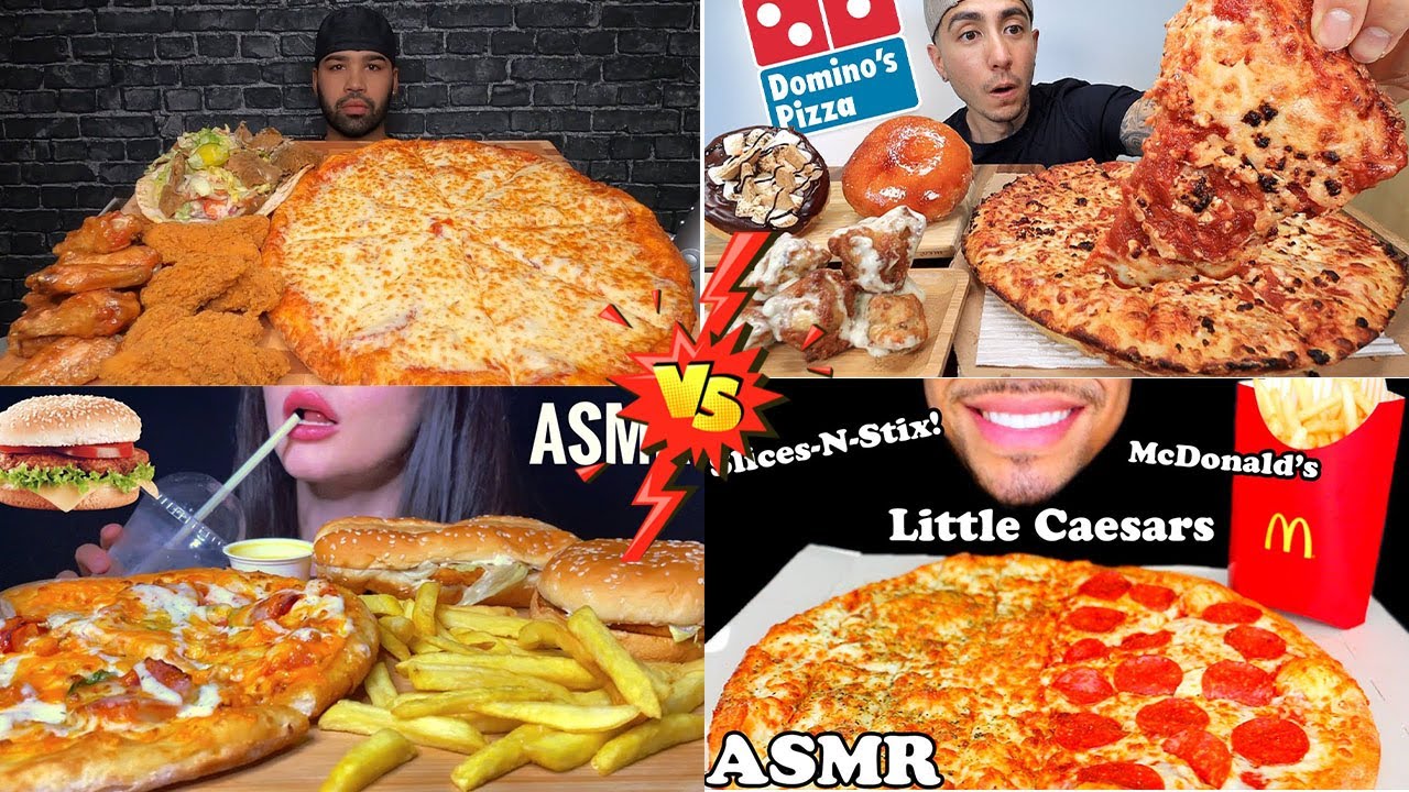 ASMR Fast Food Mukbang Compilation | Fast Food Asmr | Satisfying eating ...