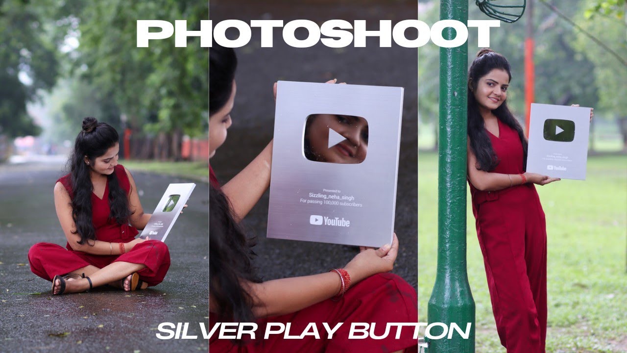 Photoshoot with Silver Play Button ️ - YouTube