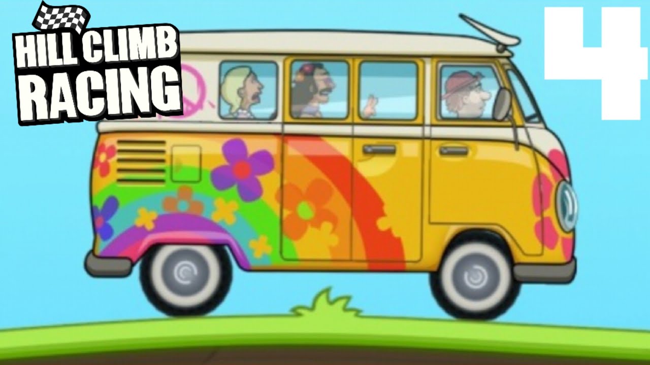 Hill Climb Racing | Gameplay Walkthrough Part 4 - Hippie Van - YouTube