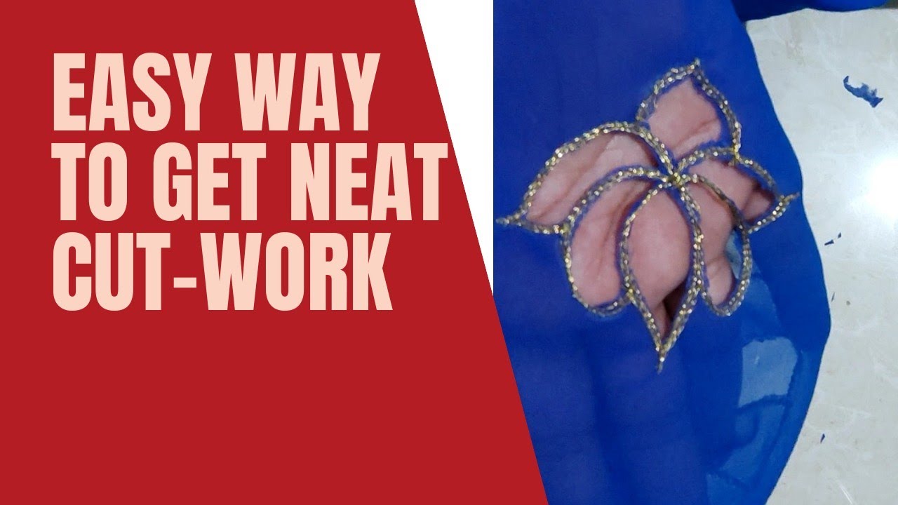 Cut work with neat finishing | method 2 | Beginners friendly ...