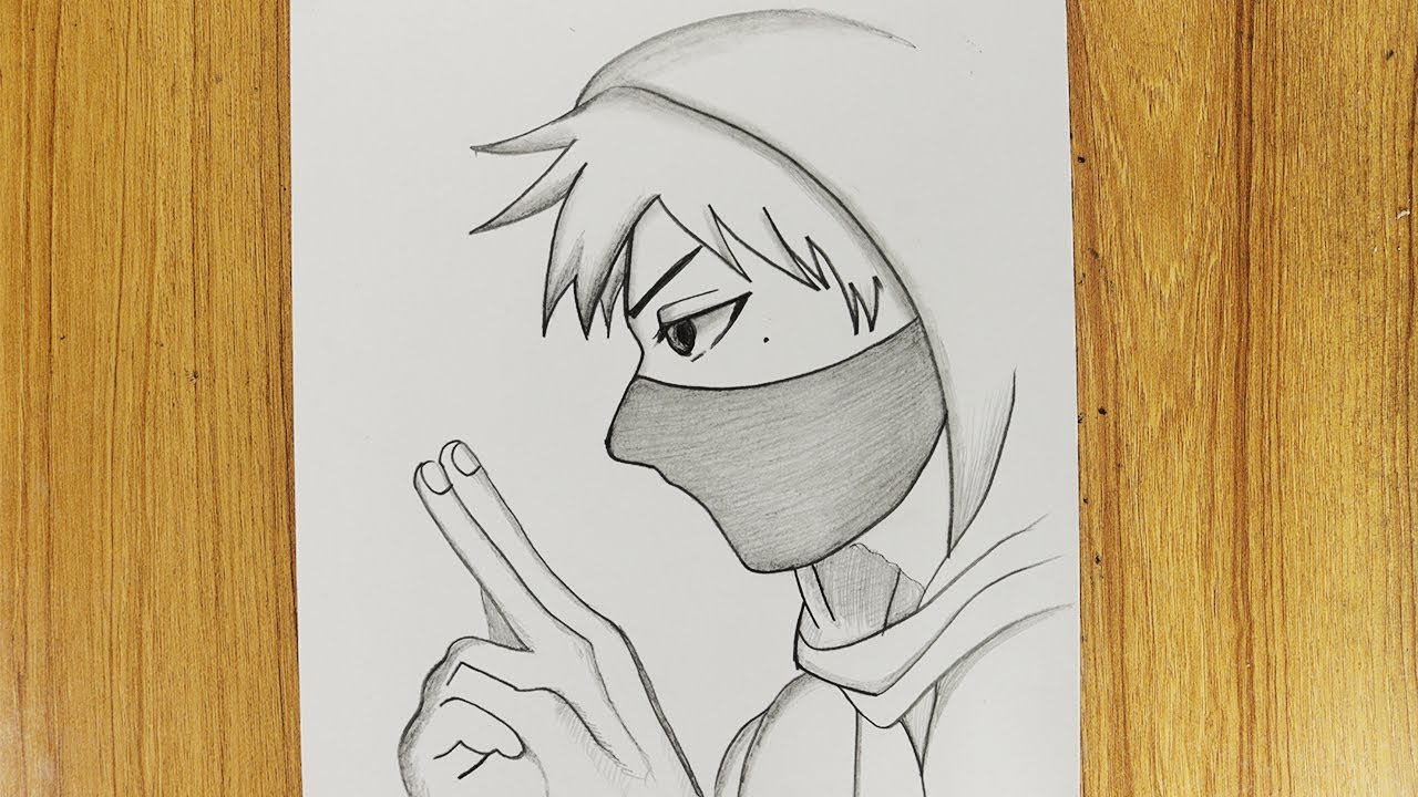 How to draw anime ninja boy doing jutsu | Naruto inspired easy drawing ...