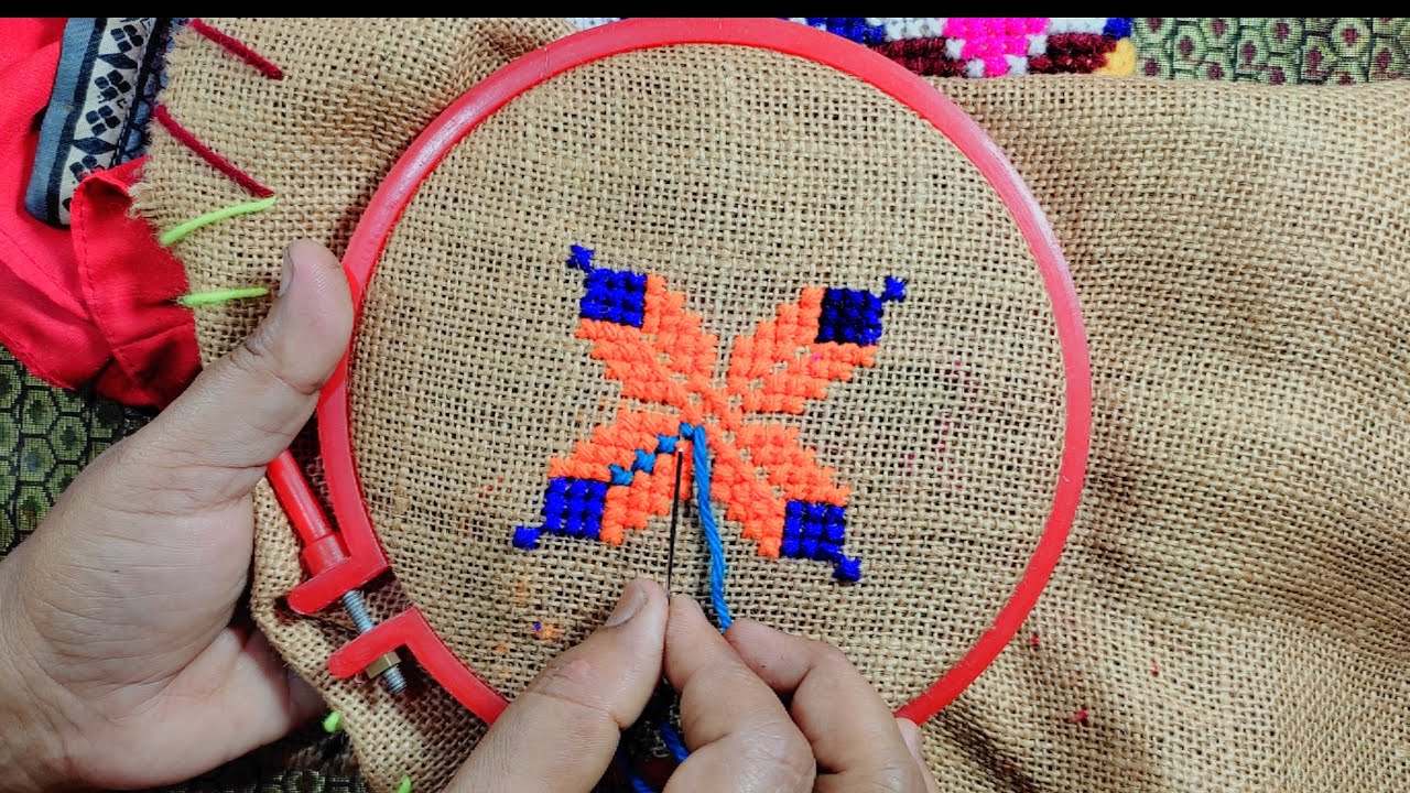 New Cross wool design in ASON colourful ason pattern #wool - YouTube