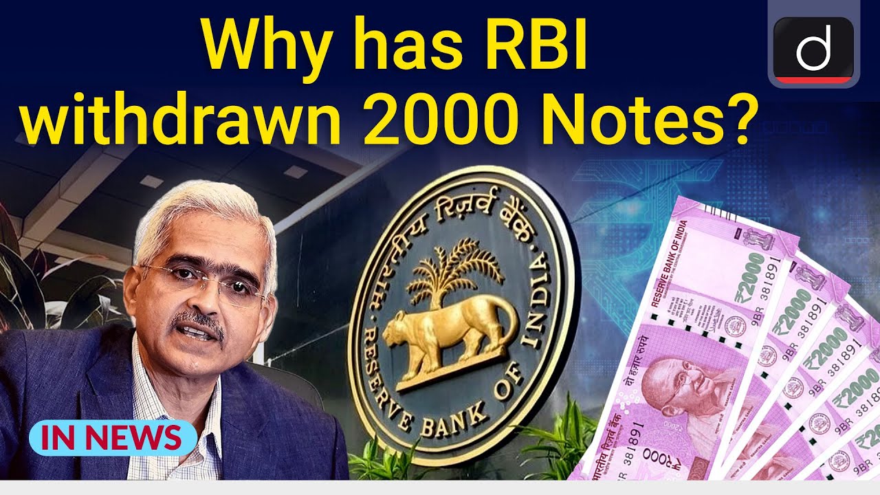 Why has RBI withdrawn 2000 Notes - In News | Drishti IAS English - YouTube