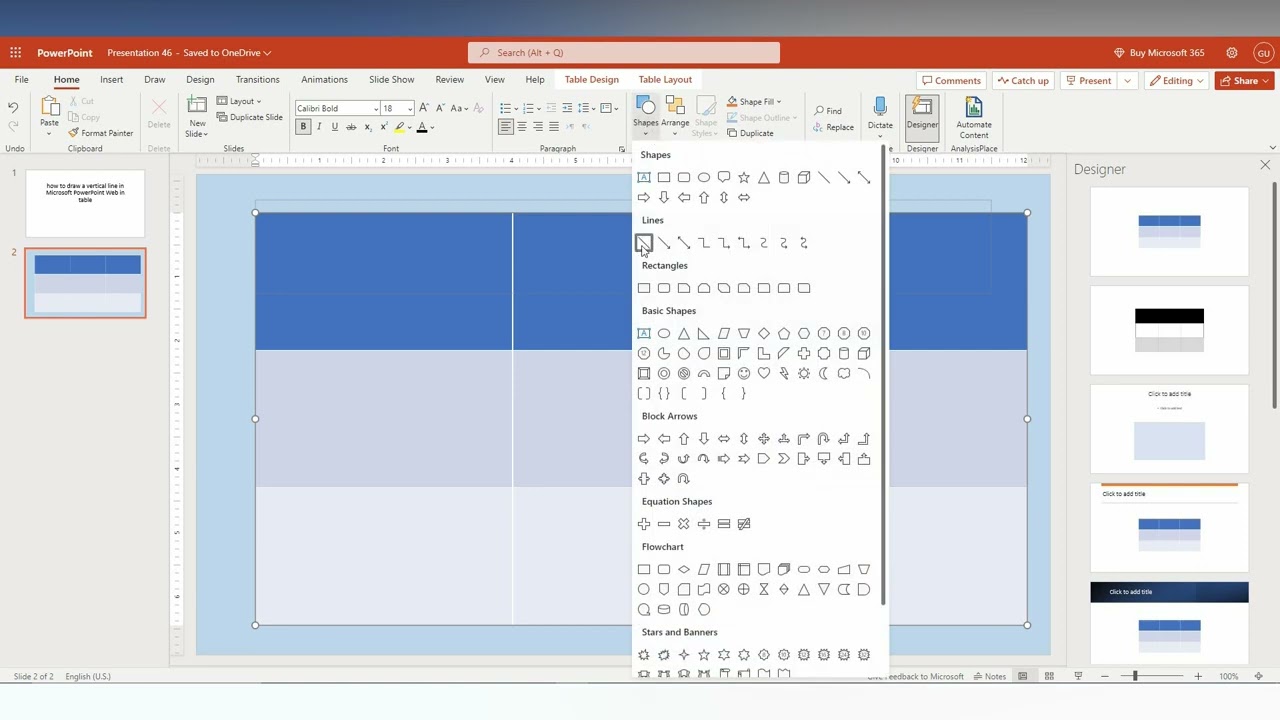 How To Draw A Straight Vertical Line In Powerpoint - Infoupdate.org